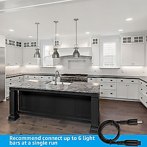 TORCHSTAR Voice Control Smart LED Safe Lighting Kit, (4) 12 Inch Dimmable Linkable Light Bars, Compatible with Alexa&Rocker Switch, 100-240V UL Power Adapter 900LM for Under Cabinet, 5000K Daylight