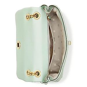 KATE SPADE NATALIA MEDIUM FLAP CROSSBODY SHOULDER CRYSTAL BLUE LEATHER BAG