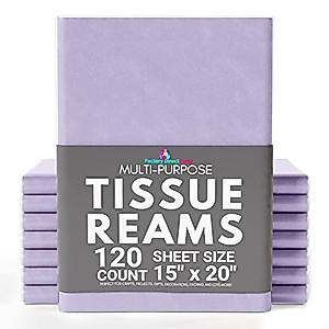 Lavender Tissue Paper for Gift Bags 120 Count of Acid Free Tissue Paper for Gift Tissue Paper for Crafts 15 Inch X 20 Inch Valentines Day Tissue Paper Lavender Colored Tissue Paper by Crown Display