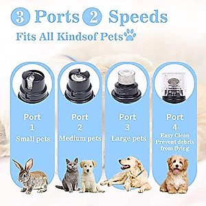 Dog Nail Grinder with Light & 2 Wheels, Low Noise More Powerful Dog Nail Clipper, Electric Pet Nail Trimmer File, Painless Paw Claw Care, Quiet USB Rechargeable Grooming Tool for L/M/S Dog/Cat/Bird