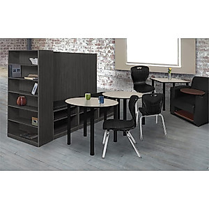 Regency Kee Square Dining & Activity Table with with Slim Lightweight Tabletop, 36", Maple/Black