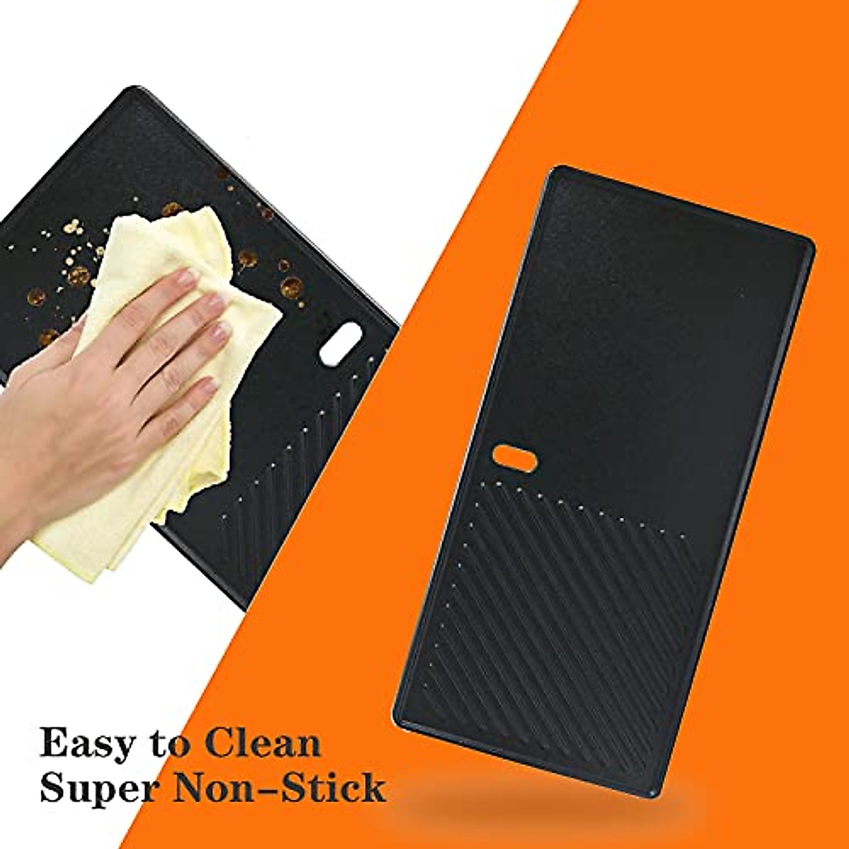 Uniflasy Grill Parts for Charbroil Advantage 463343015, 463344015, 463344116, Kenmore, Broil King Gas Grills G467-0002-W1 Grates and Griddle Replacement, 16 15/16" Cast Iron Cooking Grids, 3-Pack