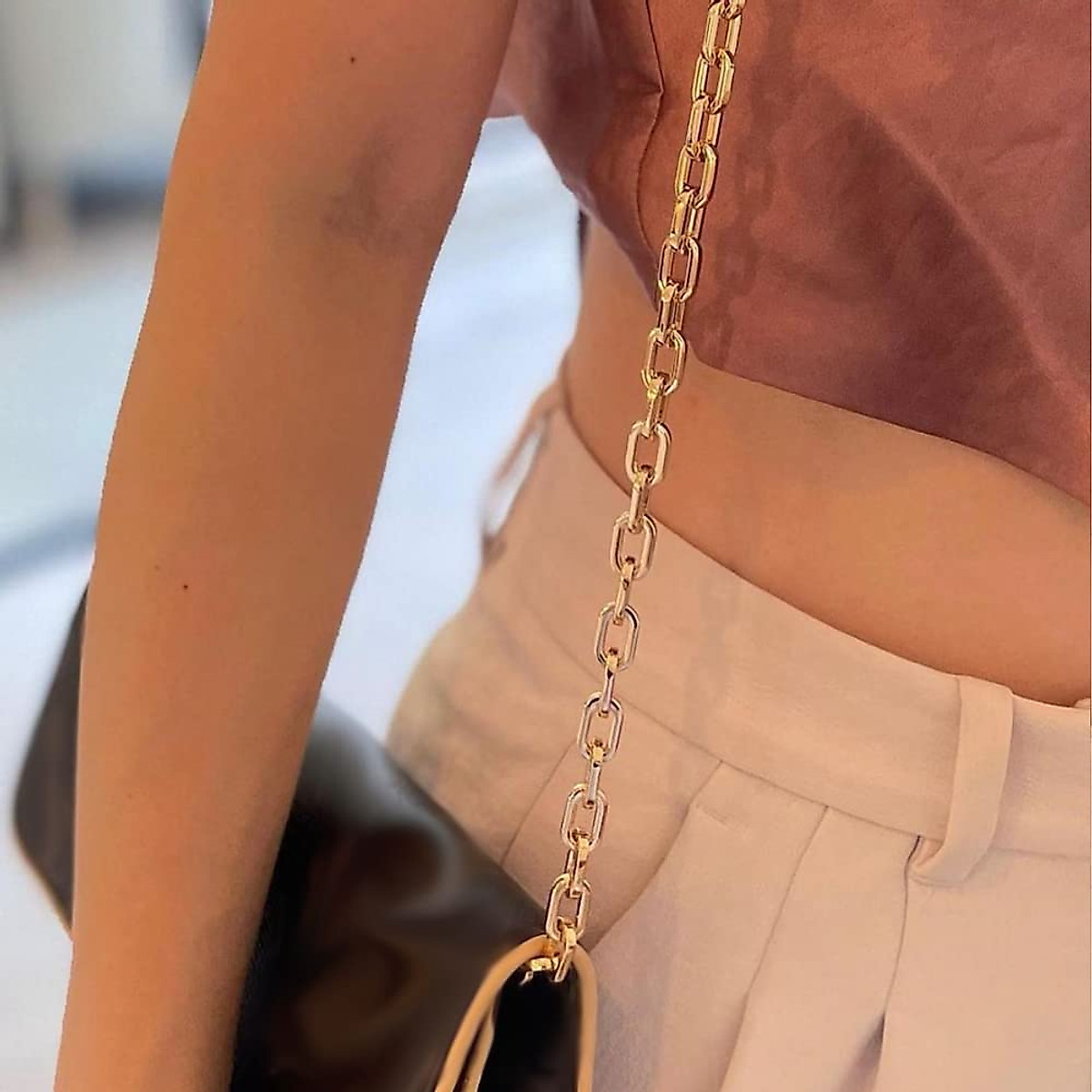 NEXT FASHION Box Purse Chain Crossbody Shoulder Strap (9mm) Replacement - (48" / 120cm)