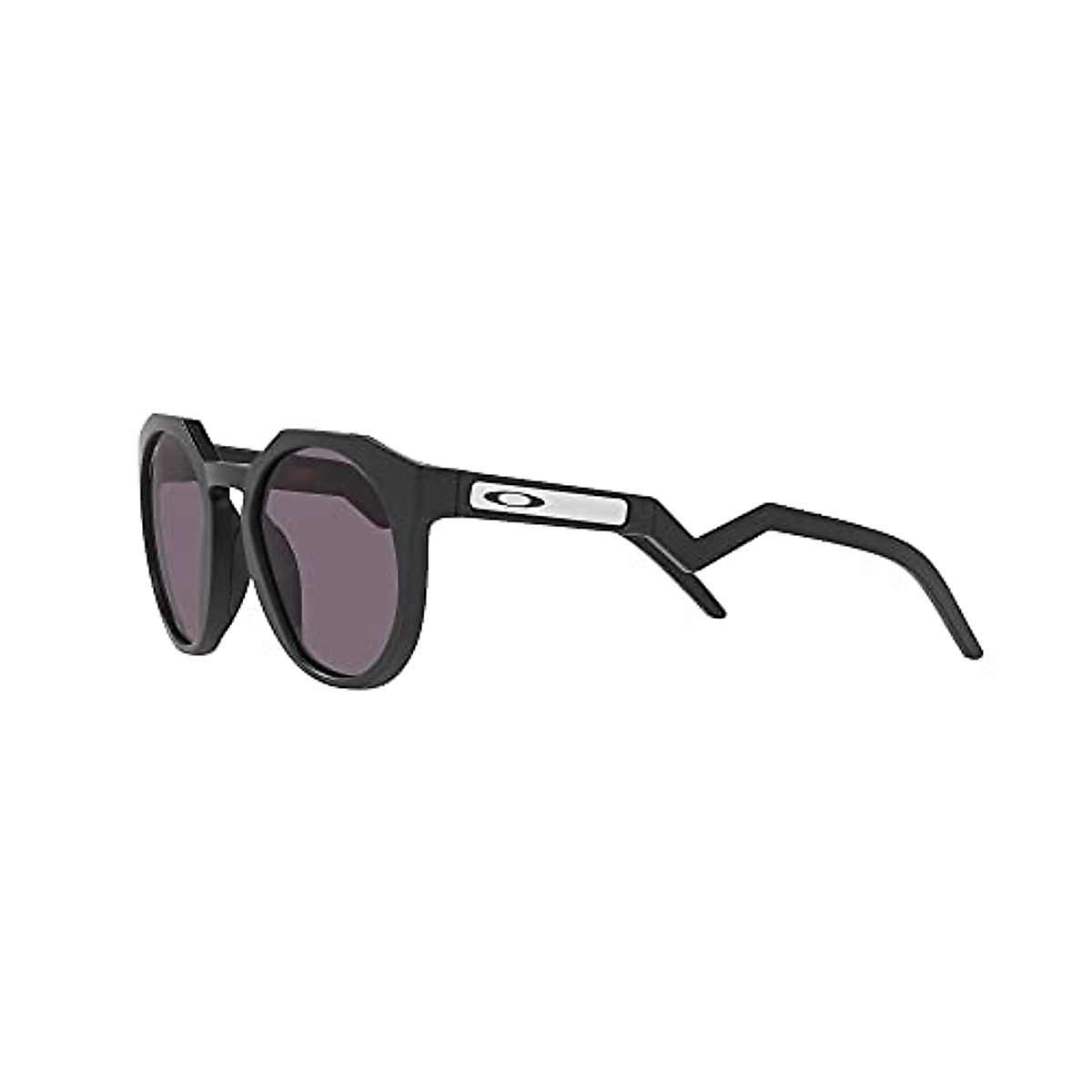 Oakley OO9464 HSTN Round Sunglasses, Matte Black/Prizm Grey, 52 mm