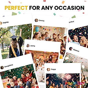 Confetti Cannon Party Poppers Biodegradable Shooters, (6 Pack) YESHOW Multicolor Confetti Blaster for Birthday Graduation Wedding Christmas New Year’s Eve