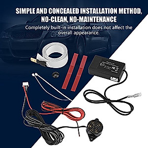 Tosuny Universal Car Parking Sensor Kit, Electromagnetic Induction Radar Reversing Alarm Parking Assistance for Car Truck RV Minivan