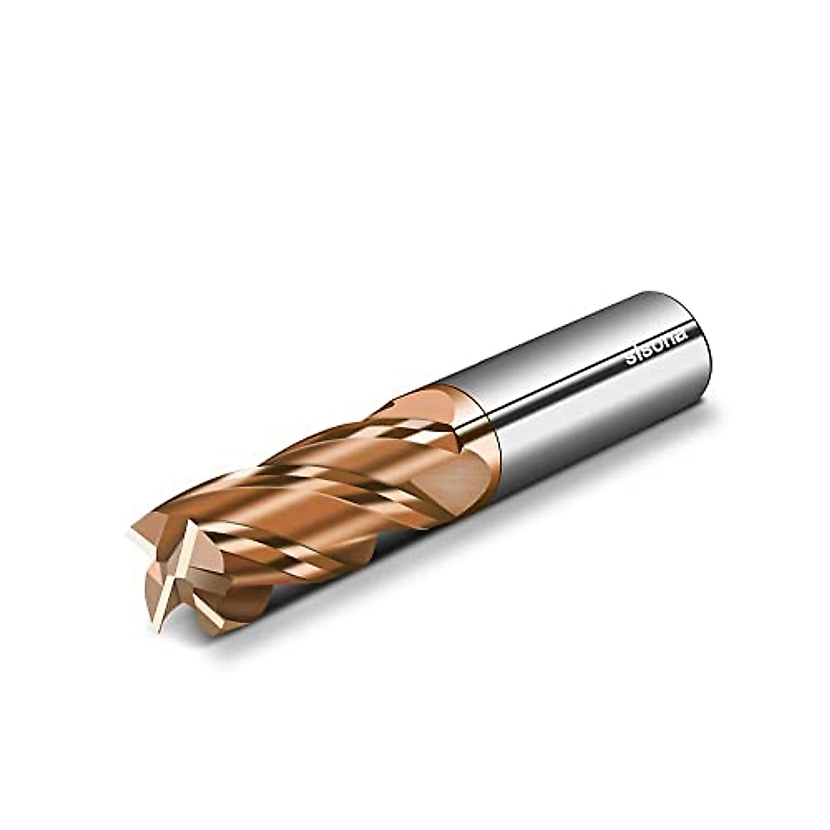 sisona 1/2" Square Nose Carbide End Mill Bits - 4 Flutes，1/2" Diamter，3'' Overall Length - Sharpness，Durable，Smooth Cutting