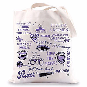 G2TUP Singer Album Aesthetic Tote Bag Vampire Fans Reusable Shopping Bag Purple Butterfly Concert Bag (Just For Tote Bag)