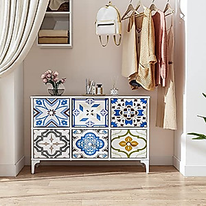 LYNCOHOME Dresser for Bedroom with 6 Drawers, White Dresser Storage Organizer, Chest of Drawers for Bedroom, Closet, Entryway, Living Room, Hallway, Nursery Room