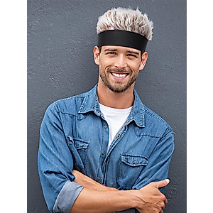 3 Pcs Men's Novelty Hair Hats Spiked Funny Golf Visors Adjustable Wig Visor Hat Wig Peaked Baseball Hat for Men Women Gifts (Solid Color)