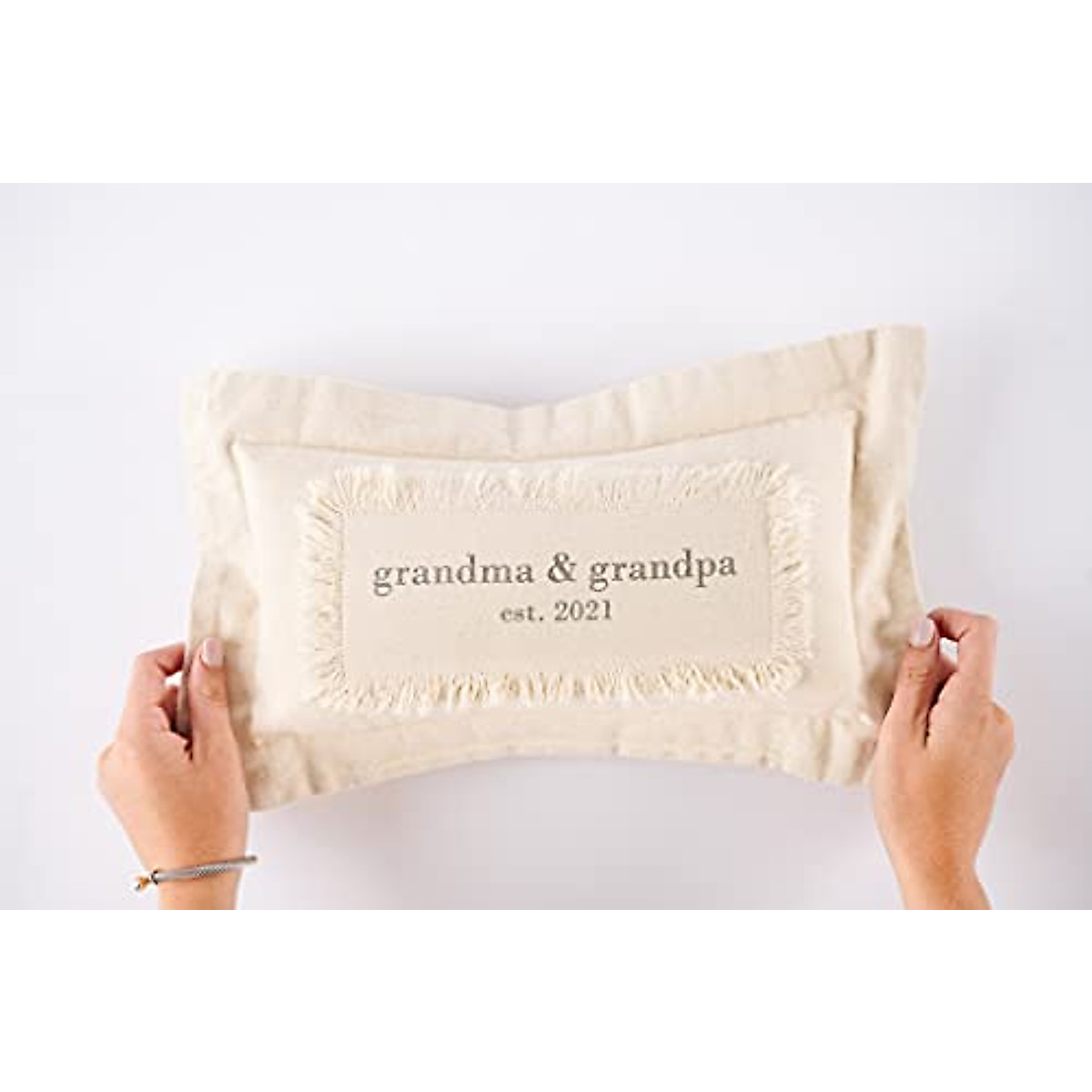 Mud Pie 2021 Grandparents EST Pillow, 1 Count (Pack of 1)