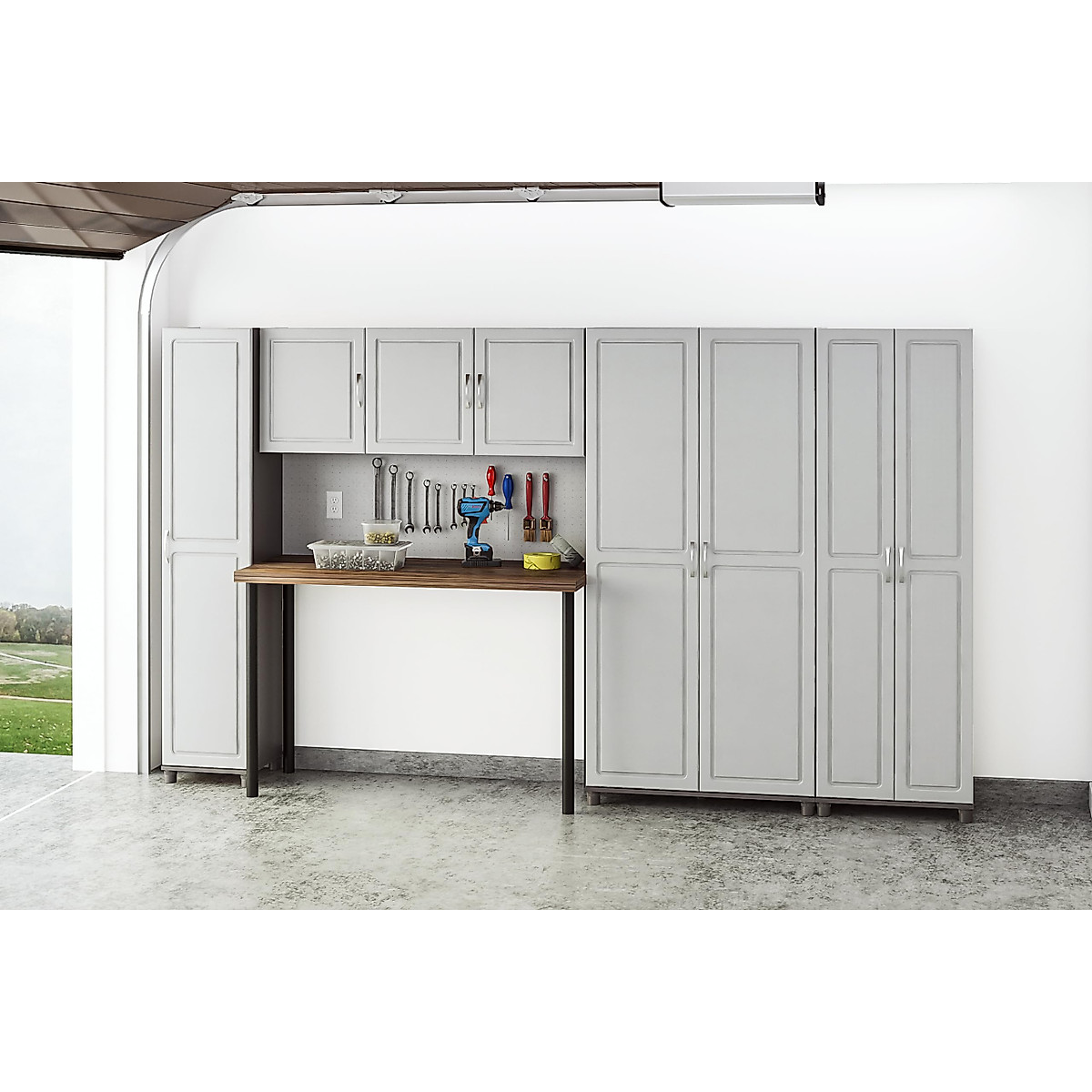 SystemBuild Kendall 54" Wall Cabinet in Gray