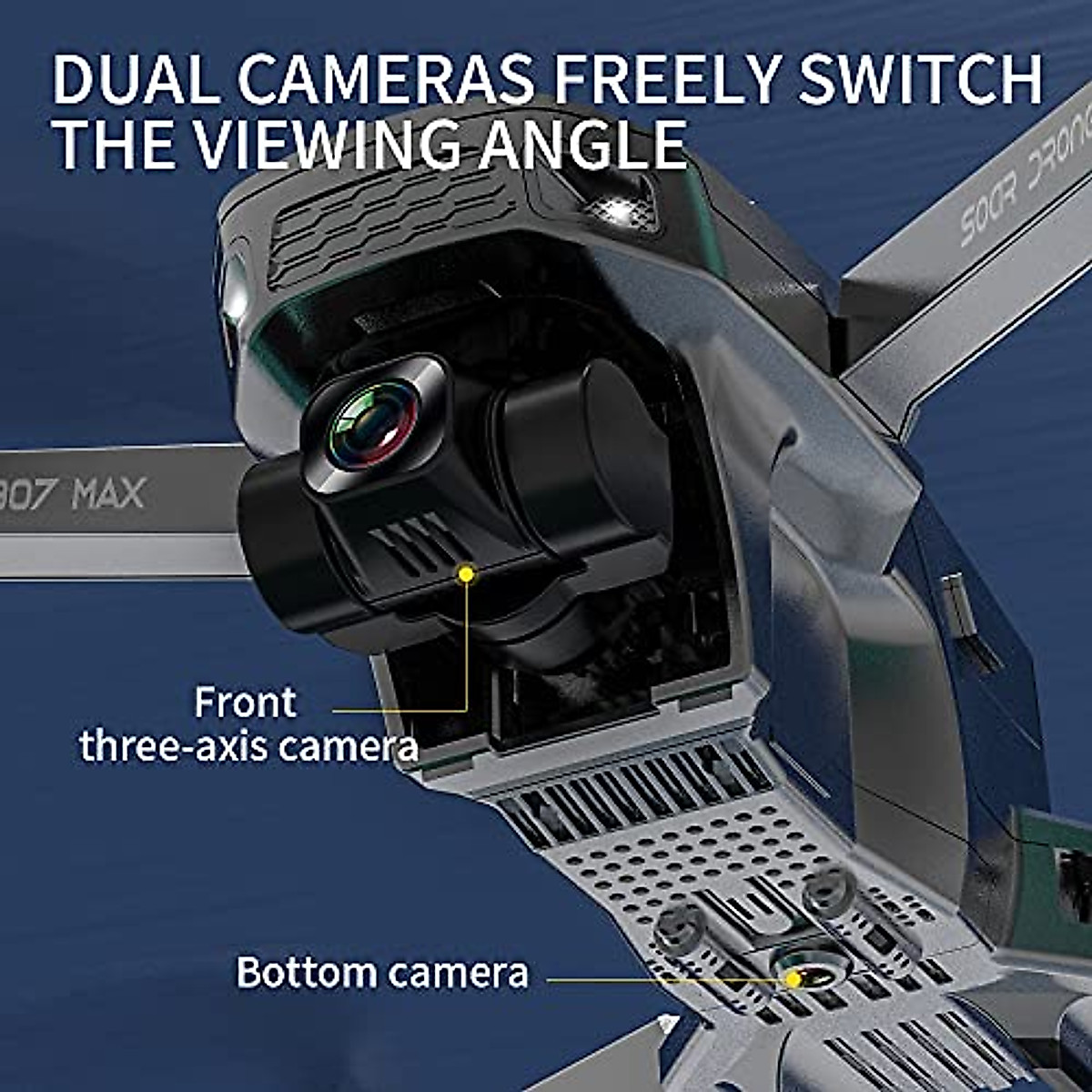 2~5 Days Delivery, ZLL SG907 MAX GPS Drones with Camera for Adults, 3-Axis Gimbal 4K Camera HD, Smart Return Home, Follow Me Mode, Brushless Motor, FPV Professional Drone RC Quadcopter, 3 Batteries