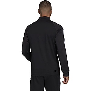 adidas Men's AEROREADY Sereno Cut 3-Stripes Slim 1/4-Zip Training Top, Black/White, Large