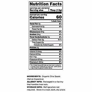 Terrasoul Superfoods Organic Black Chia Seeds, 2.5 Pounds, Nutrient-Packed Superfood for Energy, Puddings, Smoothies, and Baking