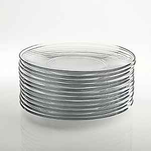 Anchor Hocking 6 Inch Glass Plates, Set of 12 Glass Salad Plates