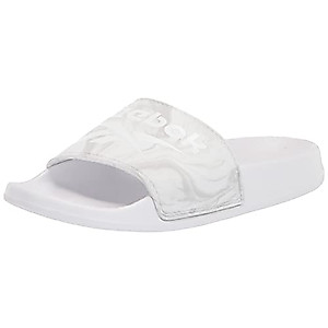 Reebok Women's Fulgere Slides Sandal, White/Skull Grey, 7