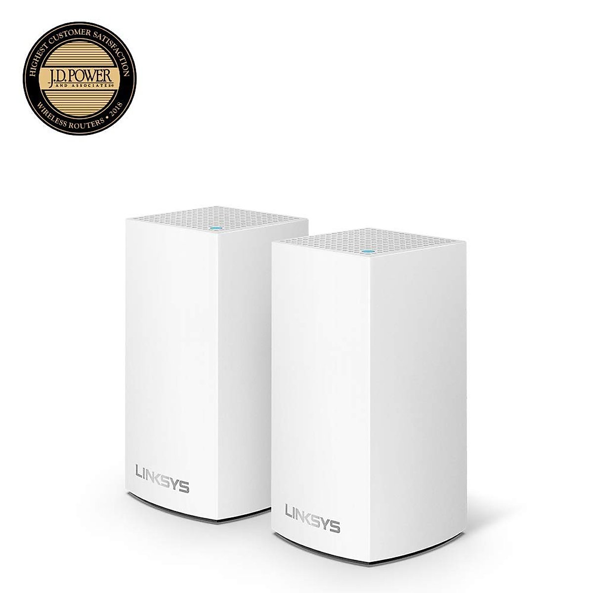 Linksys WHW0102 Velop Whole Home Smart Mesh Wi-Fi System with 2-Port Gigabit Ethernet 2 Pack, White (Renewed)