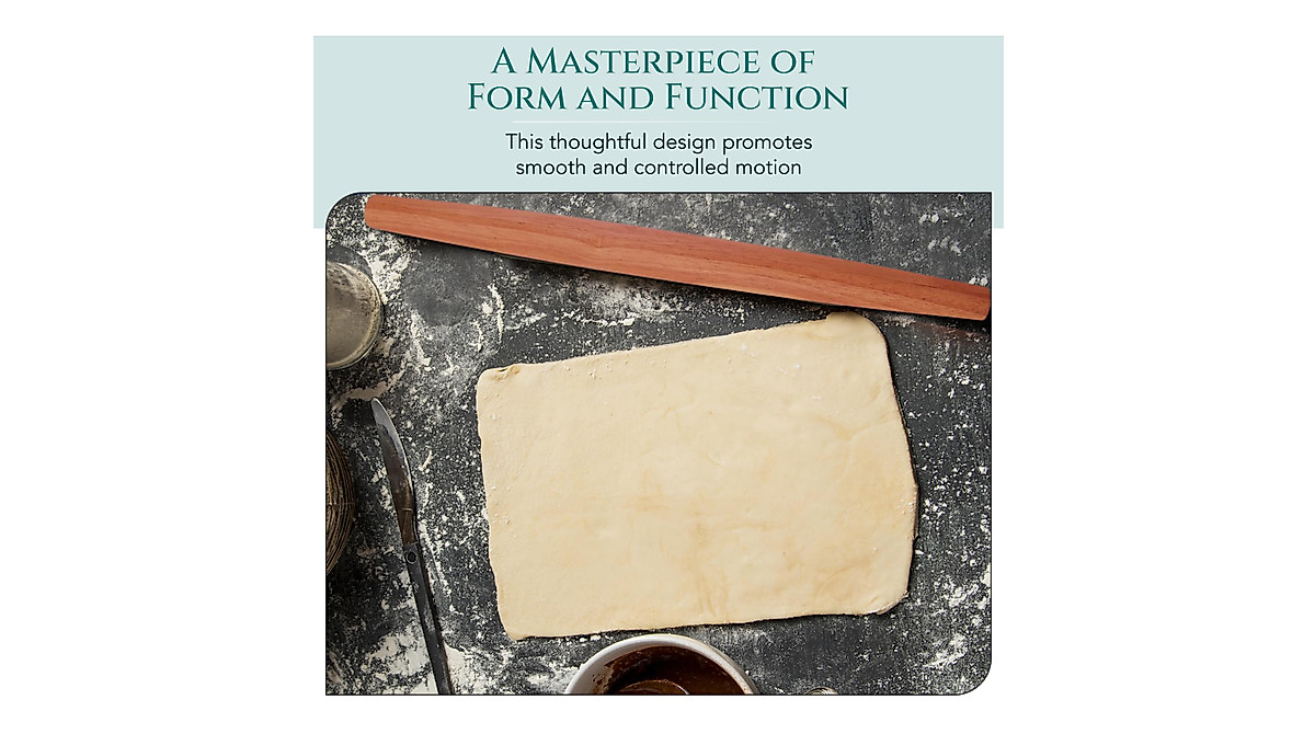 Mahogany French Rolling Pin - Premium Non-Stick Tool