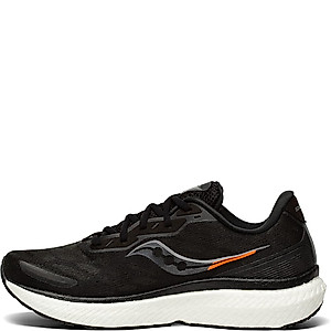 Saucony Men's Triumph 19 Running Shoe, Black/White, 12