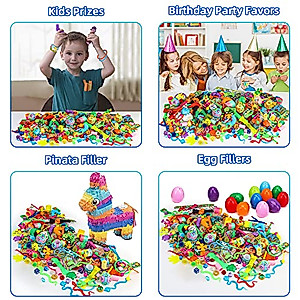 Amy&Benton 120PCS Treasure Box Prizes for Classroom, Easter Egg Fillers Kids Birthday Party Favors for Goodie Bag Fillers, Assorted Pinata Fillers, Bulk Party Toy Assortment