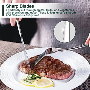 SOLEADER Silverware Set 6 Piece,Stainless Steel Flatware Set,Tableware Cutlery Set, Knives,Spoons and Forks Set,Kitchen Utensils Set with Mirror Polished,Dishwasher Safe