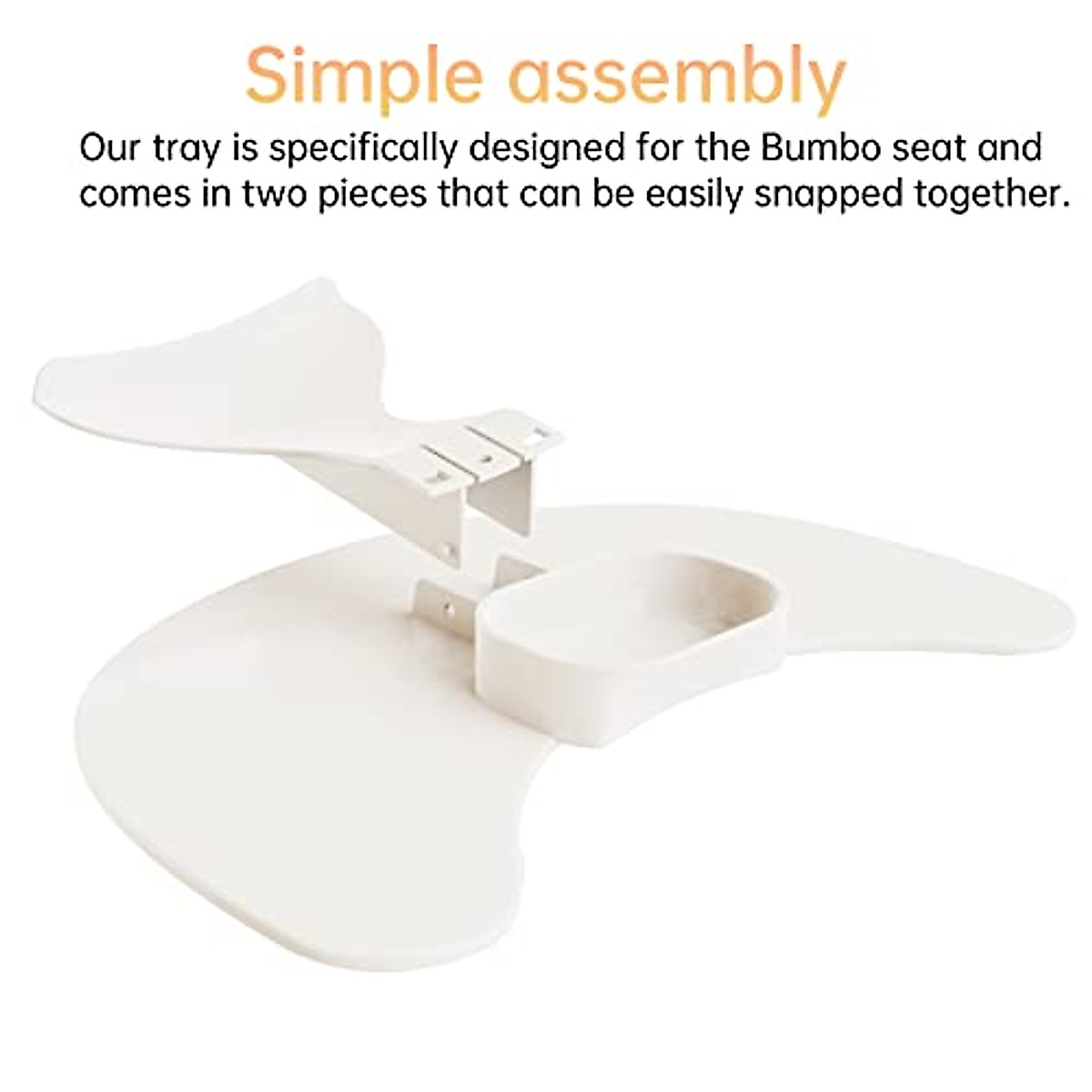 Seat Tray, Compatible with Bumbo Seat, Tray Accessory Provides A Place to Hold Toys or Snacks, Easy to Install and Remove, Bumbo Seat Accessory for Baby Boy Girl - White