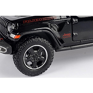 Motormax Toy 2021 Gladiator Rubicon (Closed Top) Pickup Truck Black 124-127 Diecast Model Car by Motormax 79368