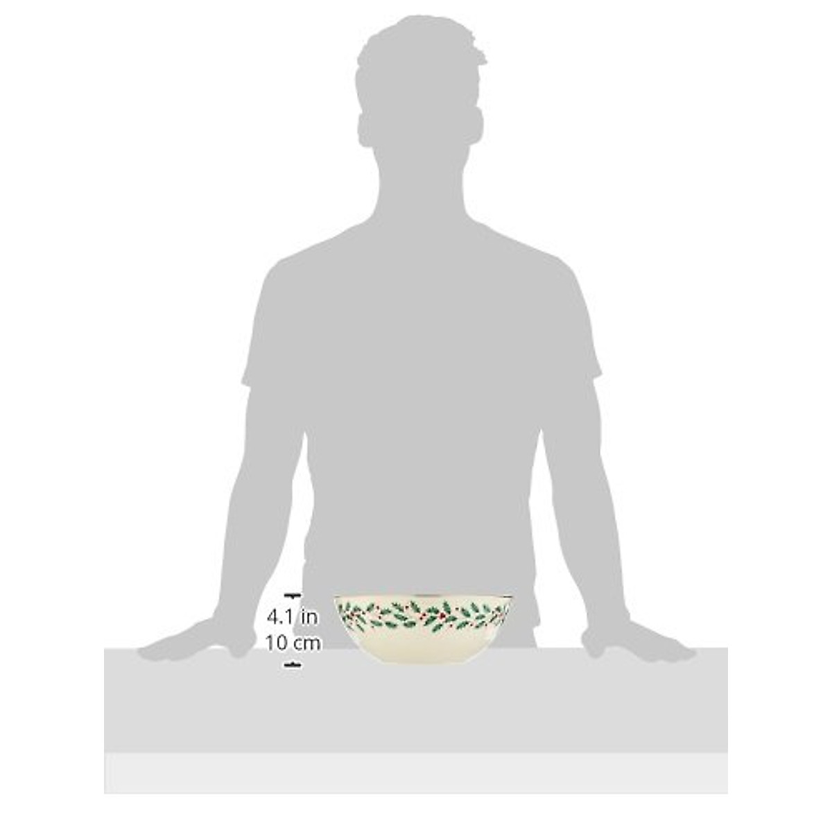 Lenox Holiday Large Bowl Red & Green, 3.95 LB