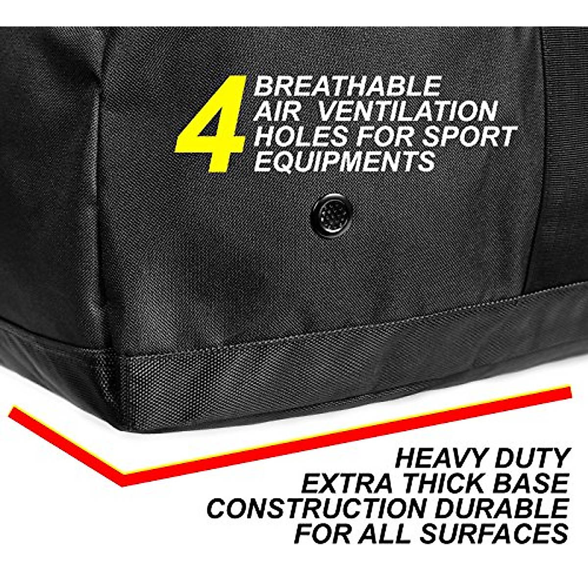 Fitdom 130L 36" Heavy Duty Extra Large Sports Gym Equipment Travel Duffle Bag W/Adjustable Shoulder & Compression Straps. Perfect for Soccer Baseball Basketball Hockey Football & Team Coaches & More