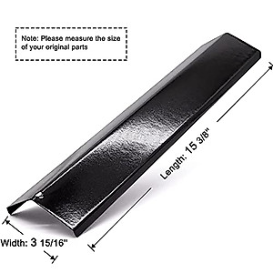 Hiorucet Grill Replacement Parts for Brinkmann 810-2410-S, 810-1420-0, 810-1420-1, 810-1470-0 Grill Models. Grill Burner, Porcelain Heat Plate, Adjustable Carryover Tubes Replacement for Brinkman