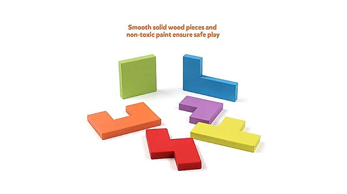 Coogam Wooden Puzzle - Fun STEM Brain Teaser for Kids