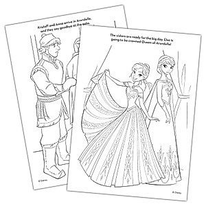 Disney Frozen 2 Anna 128-Page Color and Paint Activity Book with 8 Paints, 4 Crayons and Stickers 45818 Bendon