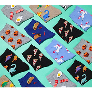 Hot Sox Kids' Big Fun Food & Drink Crew Socks-1 Pair Pack-Cool & Cute Boys & Girls Gifts, Sandwich Cookie (Sky Blue), Medium-Large