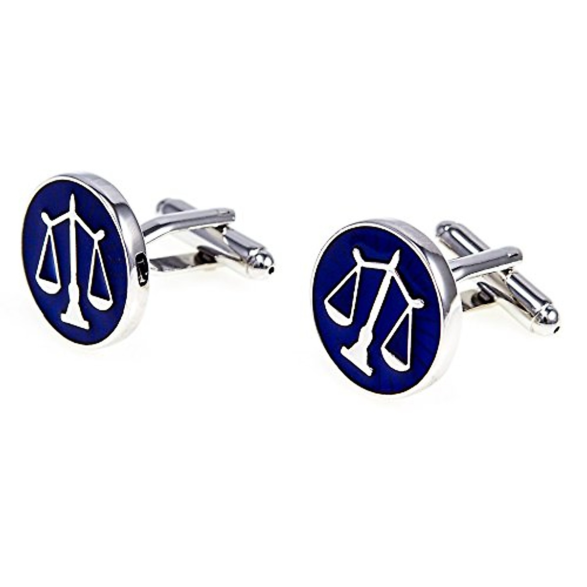 MRCUFF Law Scales of Justice Attorney Lawyer Pair Cufflinks in Presentation Gift Box & Polishing Cloth