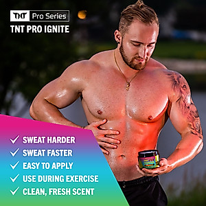 TNT Firestarter Workout Enhancer Sweat Gel: Hot Cream for Tummy Belly Firming, Sweet Scent - Thigh & Arm Hot Sweat Cream: Exercise Thermogenic Cream for Men & Women, Skin Tightening Heat Lotion