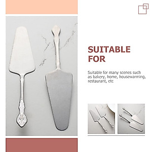 BESTonZON Cake Spatula Stainless Steel Pie Cake Spatula Dessert Pastry Pie Cake Servers Cutter Tart Dessert Slicer