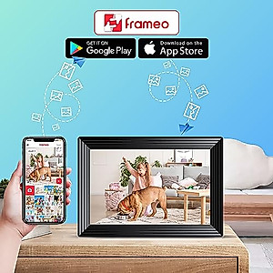Frameo 10.1" WiFi Digital Picture Frame, Smart Digital Photo Frame with 16GB Storage, 1280x800 IPS HD Touch Screen, Auto-Rotate, Easy Setup to Share Photos or Videos Remotely via App from Anywhere