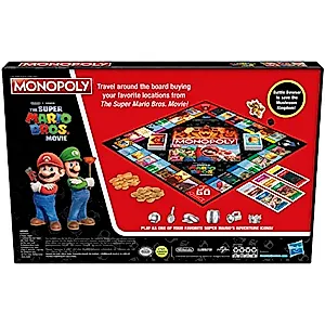 Hasbro Gaming Monopoly The Super Mario Bros. Movie Edition Kids Board Game, Family Games for Super Mario Fans, Ages 8+