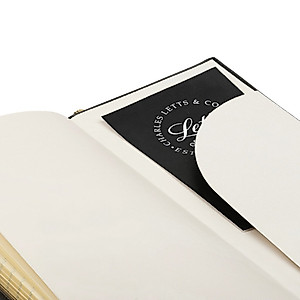 Letts Legacy Slim Pocket Ruled Black Notebook with Gold Pen