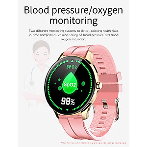 SYSMARTS Fitness Trackers,Health Sports Smart Watch with Heart Rate & Sleep Monitor,Calorie Step Counter,1.3" Touch Screen,IP68 Waterproof Pedometer Activity Trackers for Women Men (Rose Pink)