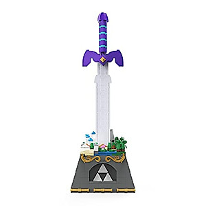 The Master Sword Building Kit, Micro Hyrule Building Blocks Set, Unique BOTW Decorations and Building Toys Gifts for Boys Kids Ages 6-12 Year Old (388 Pieces)