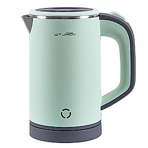 WTJMOV Small Electric Kettle Stainless Steel, 0.8L Portable Tea Kettle Auto Shut-off, Low Power Hot Water Kettle for Camping, Travel, Office and More
