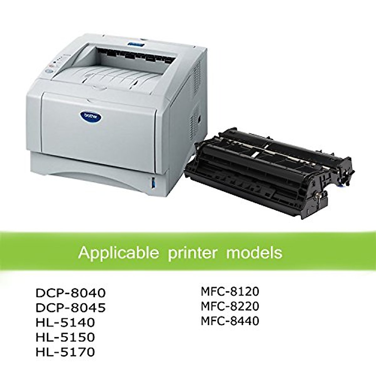 Awesometoner Compatible Drum Cartridge Replacement for Brother DR510 use with HL-5140, 5150D, 5150DLT, 5170DN, 5170DLT, MFC-8220, 8440, 8840D, 8840DN, DCP-8040, 8045D (Black, 1-Pack)