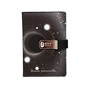 HMEI Password Notebook A5 Diary With Digital Lock For Girls And Woman Locking Journals For Birthday Gift,Writing fashion notebook (Color : Ff)