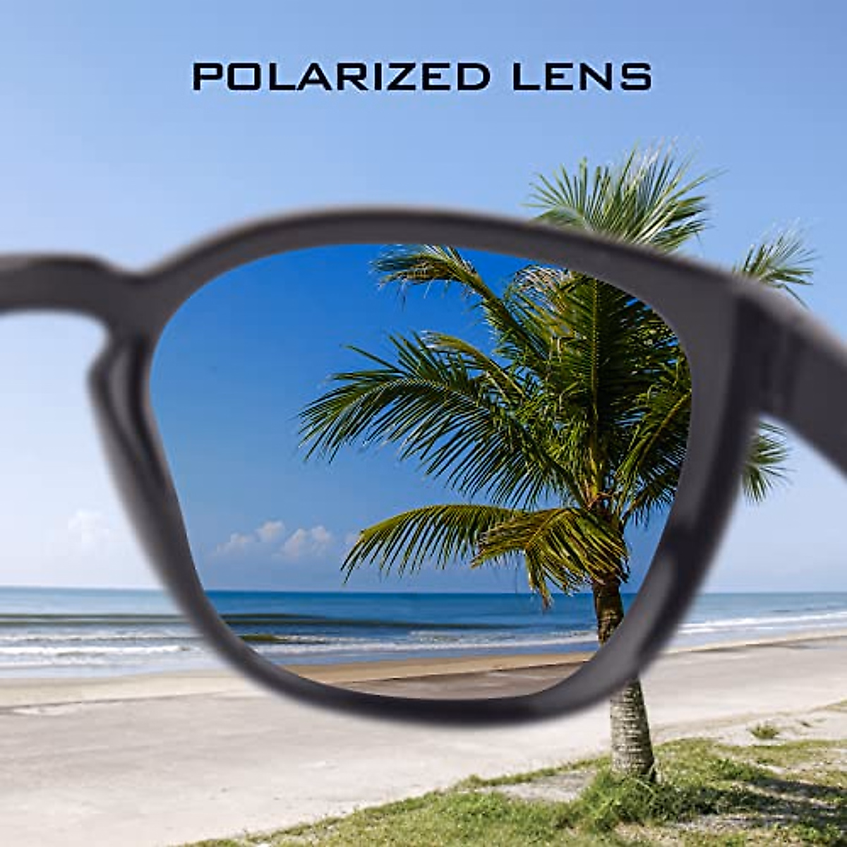 KastKing Tazlina Polarized Sport Sunglasses for Men and Women, Gloss Black Frame, Smoke Lens