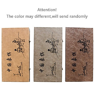 Luoyer 15 inch Chinese Chess Set with PU Leather Foldable Board Xiangqi Portable Chinese Chess Game Set Strategy Xiang Qi Board Games for 2 Players for Teens Adults Family