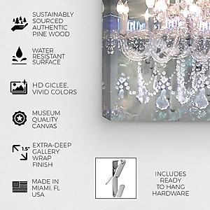 The Oliver Gal Artist Co. Day and Night | Contemporary Premium Canvas Art Prints, 15 in x 10 in, Silver