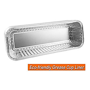 MixRBBQ Grease Cup with Aluminum Drip Pans Liner Set for Camp Chef Griddles Accessories, Professional Drip Catcher Pan Holder for Camp Chef Stove SG100 SG90 SG14 SG30 SG60, Foil Pans(10 Pack), 24 oz