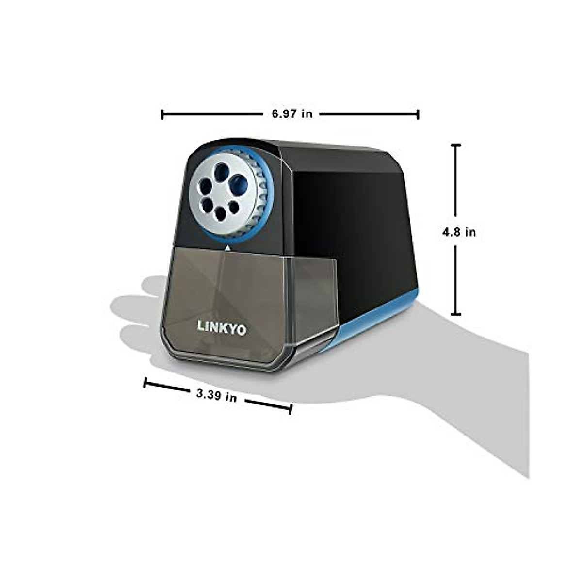 LINKYO Electric Pencil Sharpener Pro (Heavy Duty, Black)